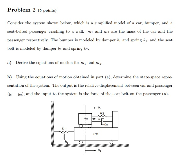 Solved Problem 2 (5 points) Consider the system shown below, | Chegg.com