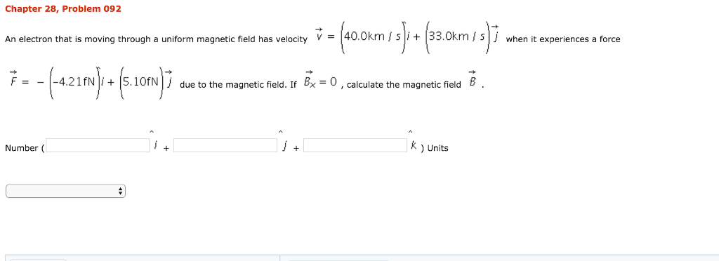 Solved An electron that is moving through a uniform magnetic | Chegg.com