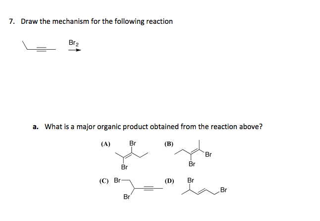 Solved Draw the mechanism for the following reaction What is | Chegg.com