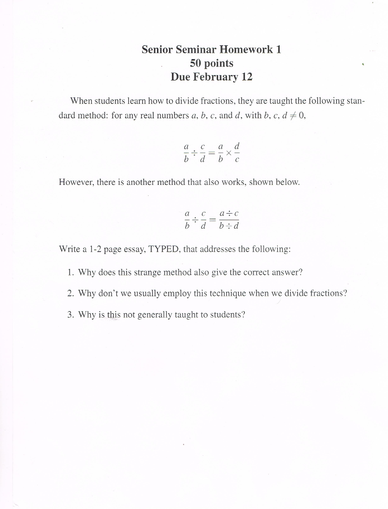 Solved Senior Seminar Homework 1 50 Points Due February 12 Chegg solved-senior-seminar-homework-1-50-points-due-february-12-chegg