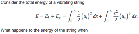 Solved Consider the total energy of a vibrating string What | Chegg.com