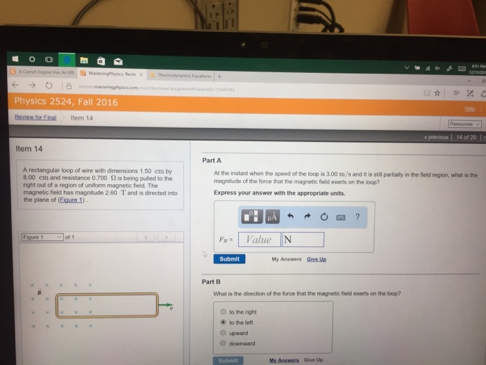 Solved A rectangular loop of wire with dimensions 1.50 cm by | Chegg.com