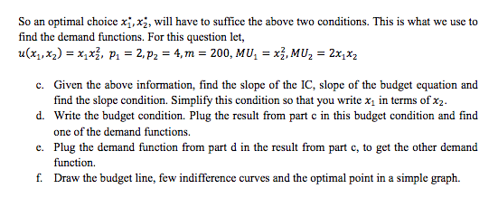 Solved So an optimal choice x_1^dot, x_2^dot, will have to | Chegg.com