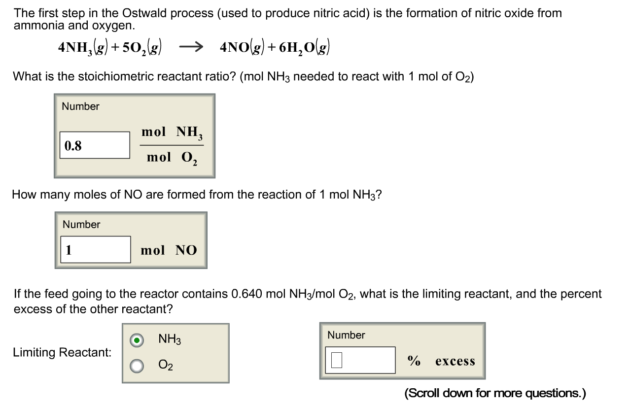 Solved The first step in the Ostwald process (used to | Chegg.com