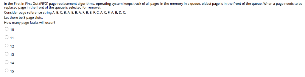 Solved In the First In First Out (FIFO) page replacement | Chegg.com