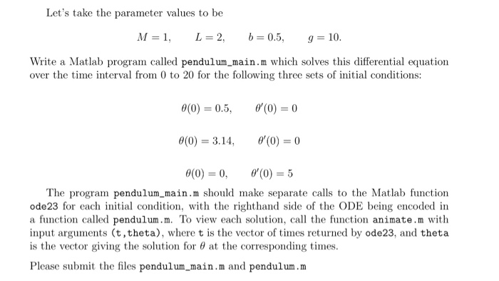 Solved 2. (15 points) Download the program animate.m. A | Chegg.com