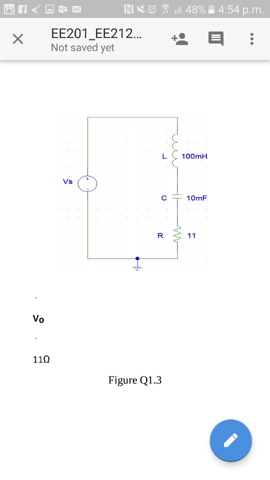 Solved 3 For the circuit shown in Figure Q1.3. | Chegg.com