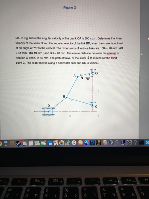 Solved In Fig. below the angular velocity of the crank OA is | Chegg.com