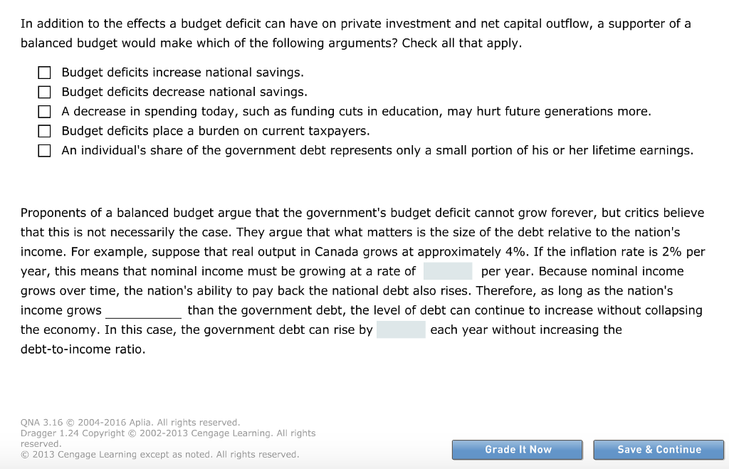 Solved Aa Aa E. 4. Impact of budget deficits The following | Chegg.com Solved Aa Aa E. 4. Impact of budget deficits The following | Chegg.com