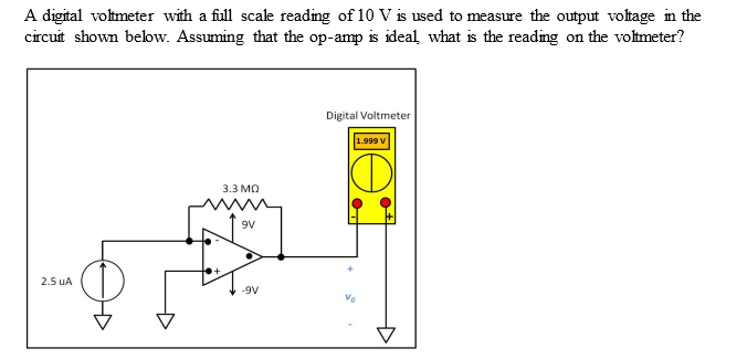 Solved A digital voltmeter with a full scale reading of 10 V | Chegg.com