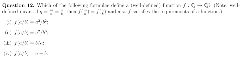 Solved Which of the following formulae define a | Chegg.com