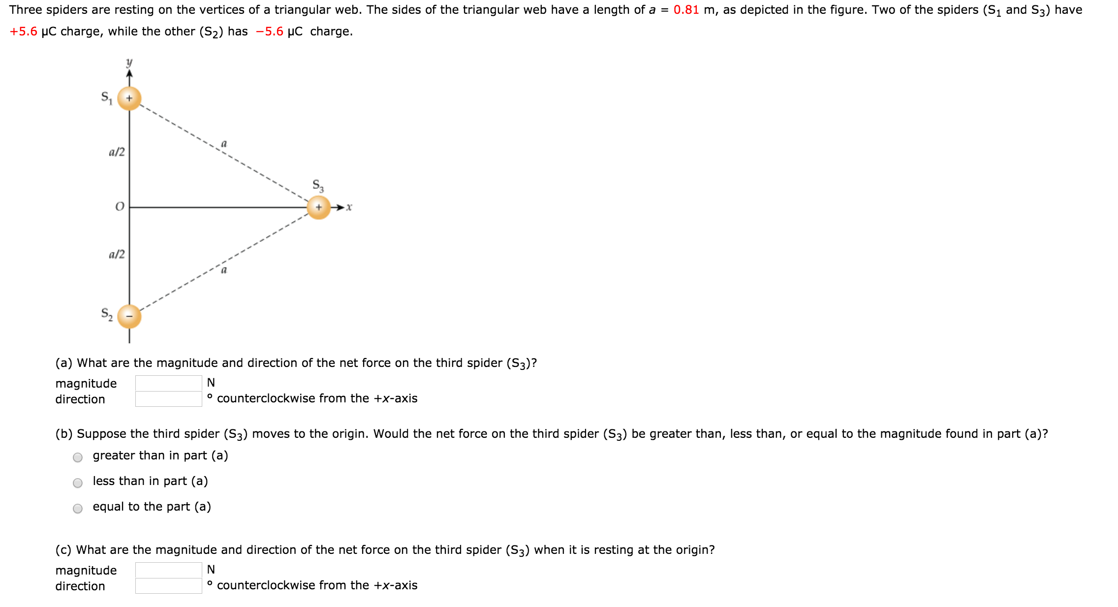 Solved Three spiders are resting on the vertices of a | Chegg.com