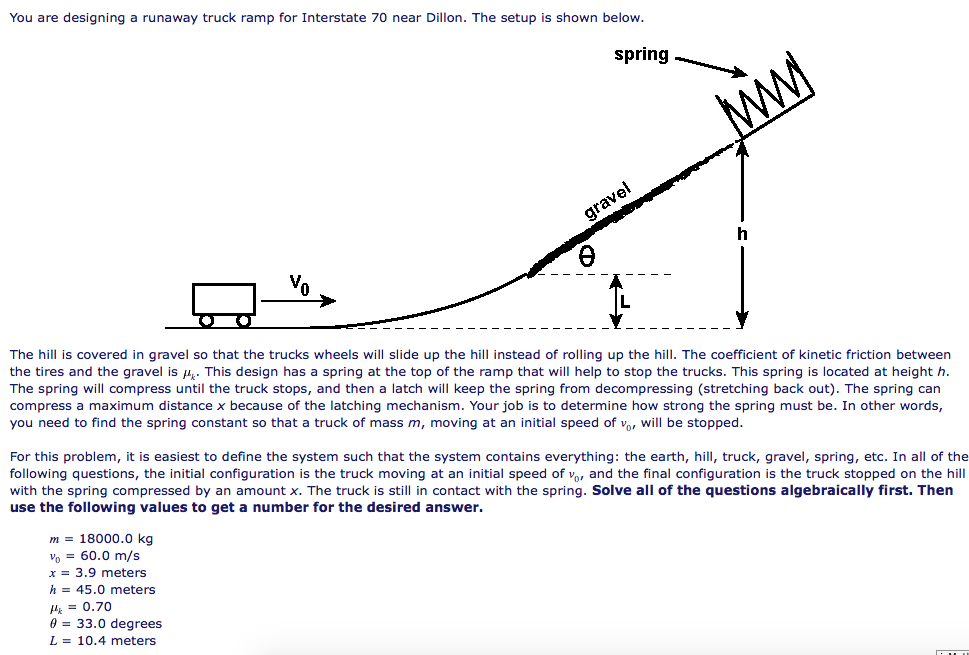 Solved You are designing a runaway truck ramp for Interstate | Chegg.com
