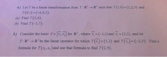 Solved Let T be a linear transformation from T : R2 | Chegg.com