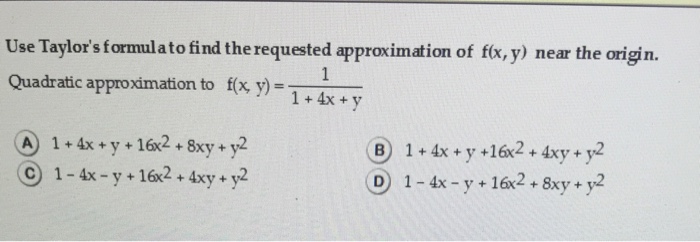 Solved Use Taylor's formula to find the requested | Chegg.com