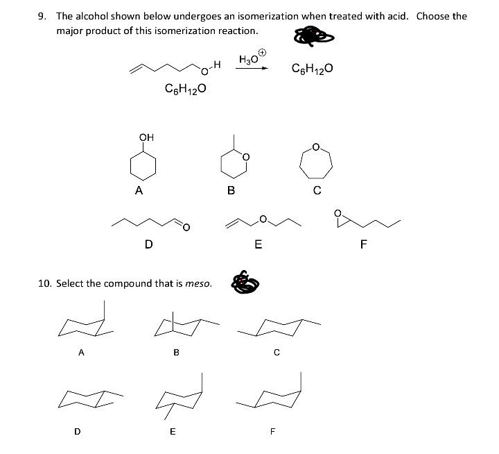 Solved The alcohol shown below undergoes an isomerization | Chegg.com