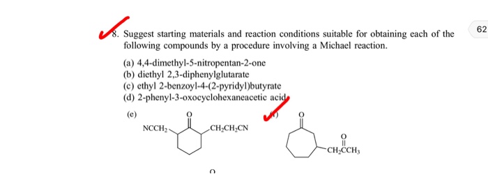 Solved Suggest starting materials and reaction conditions | Chegg.com