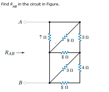 Solved Find RAB in the circuit in the Figure. | Chegg.com