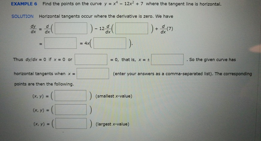 Solved EXAMPLE 6 Find the points on the curve y = x4-12x2 + | Chegg.com
