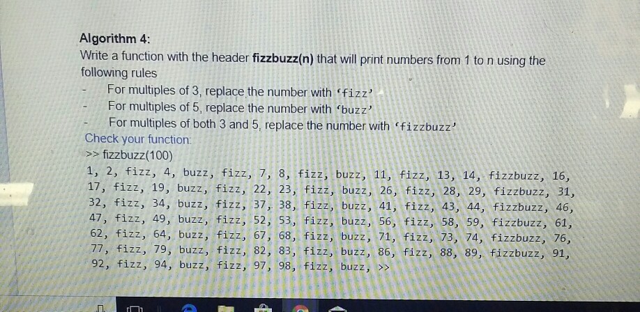 Solved Algorithm 1 Write A Function With The Header X 