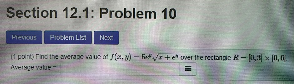 Solved Section 12.1: Problem 10 PreviouS Problem ListNext (1 | Chegg.com