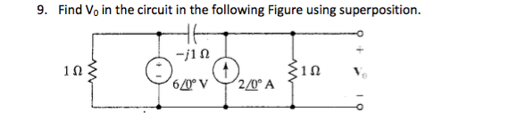 Solved Find V_0 in the circuit in the following Figure using | Chegg.com