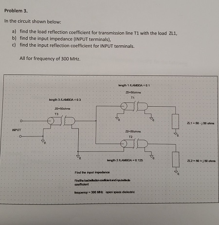Solved In the circuit shown below: find the load reflection | Chegg.com