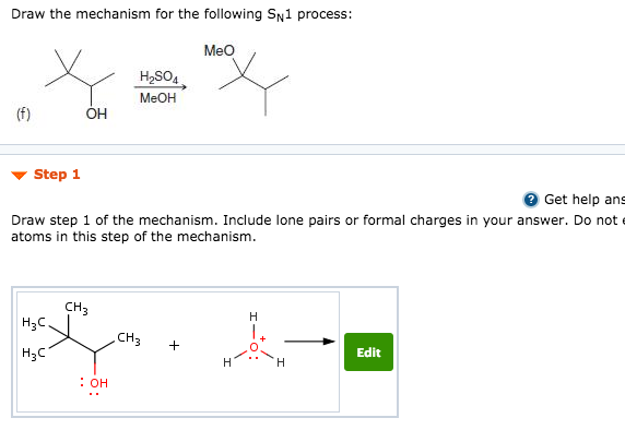 Solved Draw the mechanism for the following SN1 process: | Chegg.com