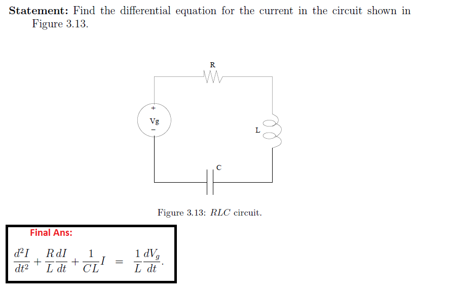 Solved Statement: Find the differential equation for the | Chegg.com