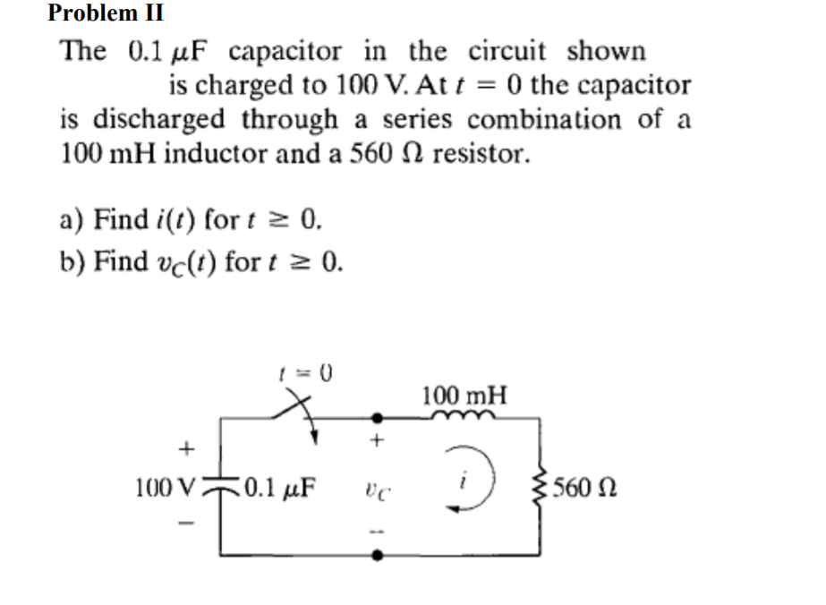 Solved The 0.1 pF capacitor in the circuit shown is charged | Chegg.com
