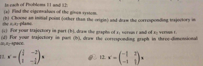 Solved In each of Problems 11 and 12: (a) Find the | Chegg.com