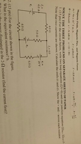 Solved Magnet F- ILB sin 0 SOLVE THE THREE PROBLEMS ON | Chegg.com