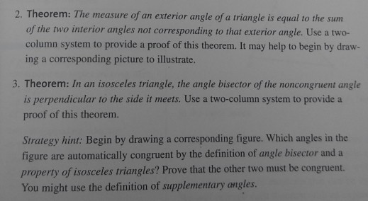 Solved Géometry Proofs 1. Consider the following figure | Chegg.com