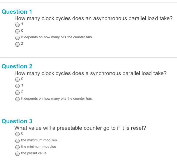Solved How many clock cycles does an asynchronous parallel | Chegg.com