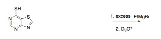 Solved SH 1. excess EtMgBr 2. D3O | Chegg.com
