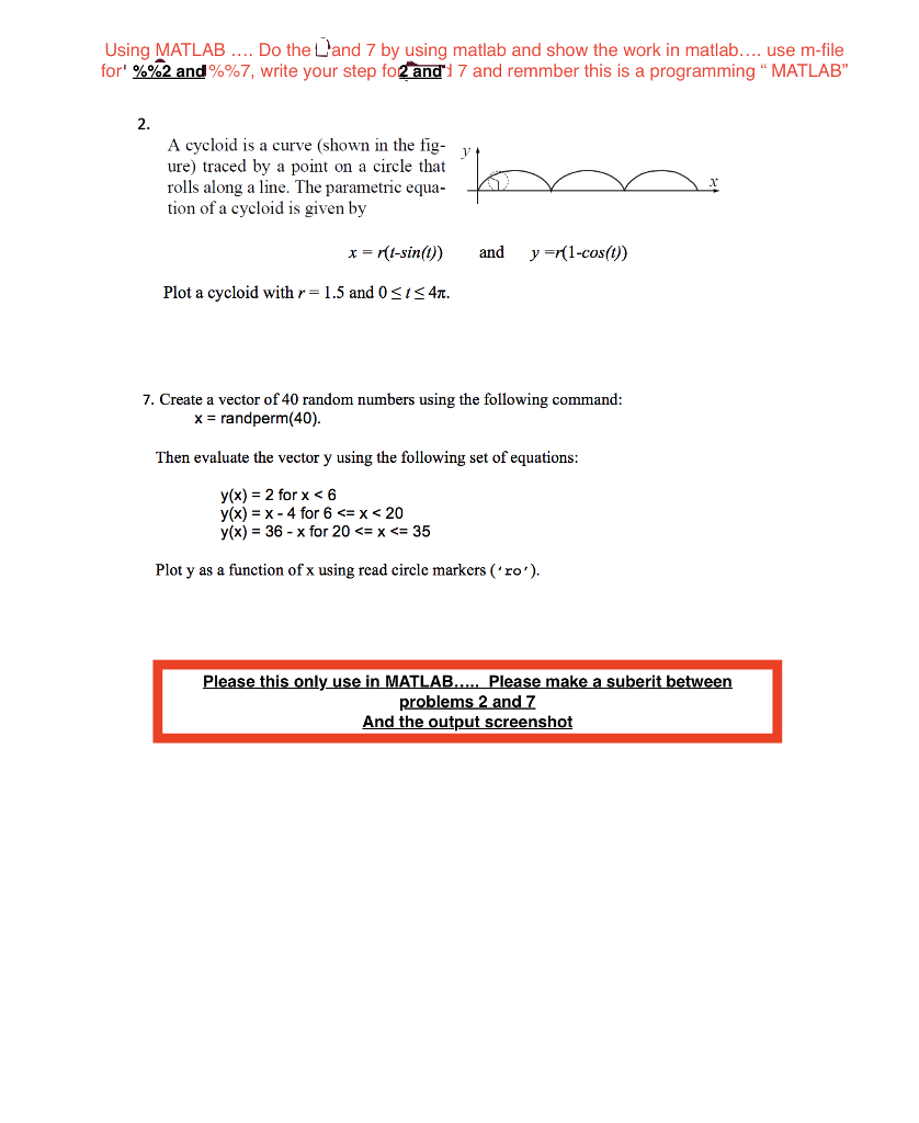 Solved A cycloid is a curve (shown in the figure) traced by | Chegg.com