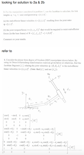 looking for solution to 2a & 2b 2. For the | Chegg.com