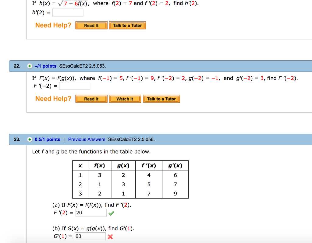 Solved If H x Squareroot 7 6f x Where F 2 7 And Chegg