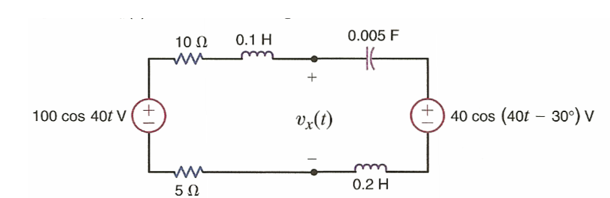 Solved Find vx(t) in the following circuit. | Chegg.com