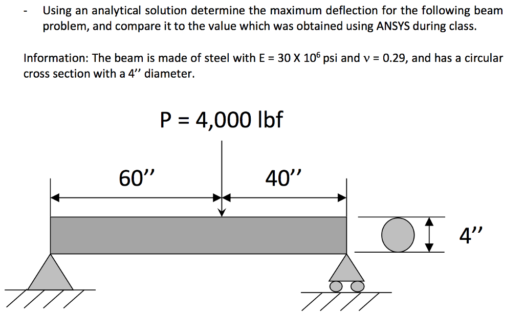 Solved Using an analytical solution determine the maximum | Chegg.com
