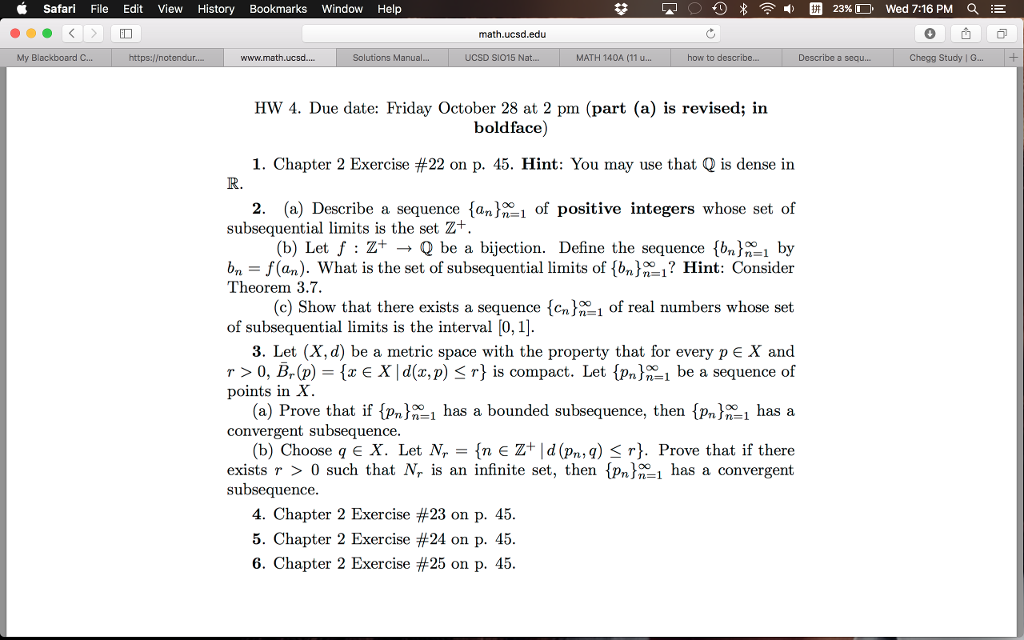 Solved Describe a sequence {a_n}_ n = 1^infinity of positive | Chegg.com