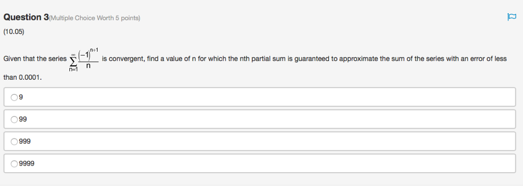 Solved Question 4 Multiple Choice Worth 5 points (10.01) 1 | Chegg.com