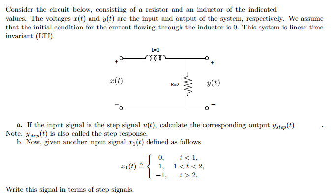 Solved For the following circuit , if the input signal is | Chegg.com