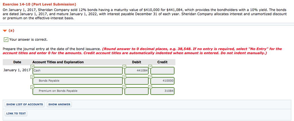 Solved Exercise 14-10 (Part Level Submission) On January 1, | Chegg.com