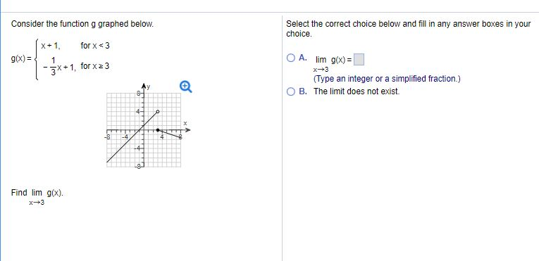 Solved Consider The Function G Graphed Below Select The
