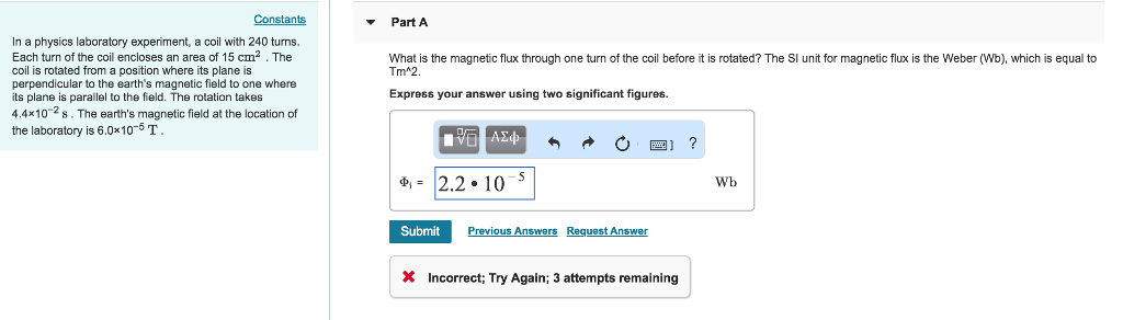 Solved Constants Part A In a physics laboratory experiment, | Chegg.com
