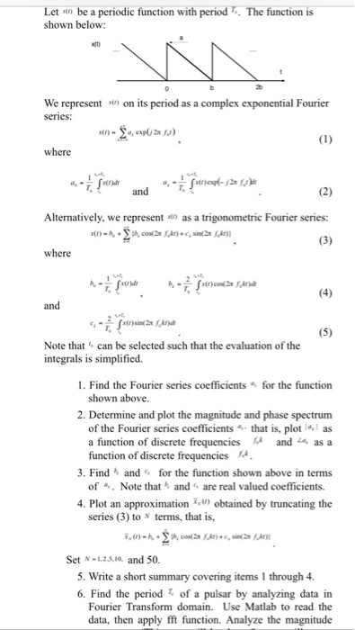 Solved Let x(t) be a periodic function with period T_0. The | Chegg.com