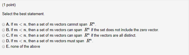 Solved Select the best statement. A. If m