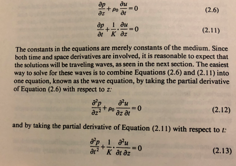 Solved 2.2. From Equations (2.6) and (2.11), derive the wave | Chegg.com
