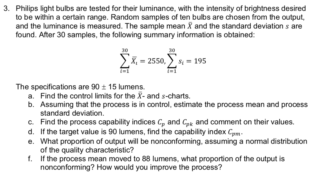 Solved 3. Philips light bulbs are tested for their | Chegg.com